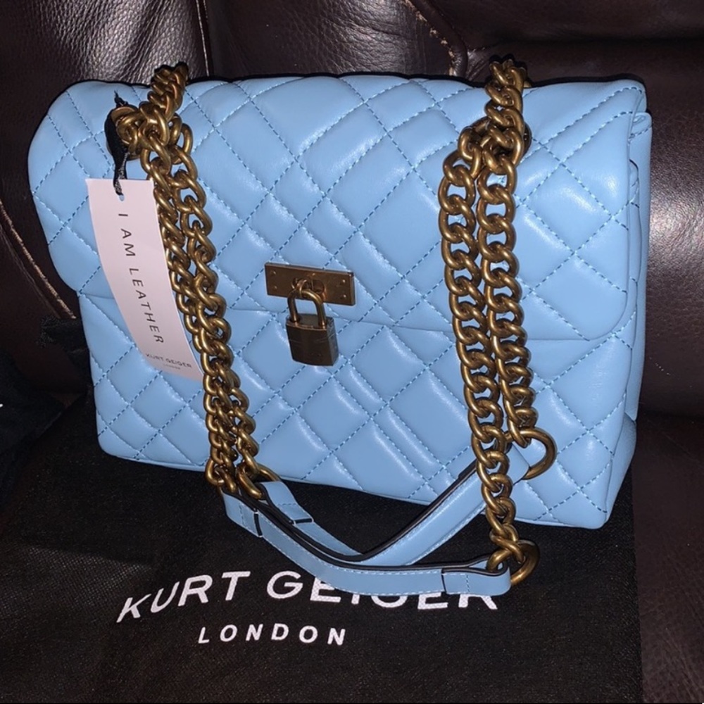 Nwt Kurt Geiger London Brixton Lock A Quilted Leather… - Gem